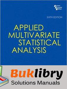 Solutions Manual of Applied Multivariate Statistical Analysis by Johnson & Wichern | 6th edition ...