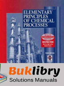 Solutions Manual of Elementary Principles of Chemical Processes by ...